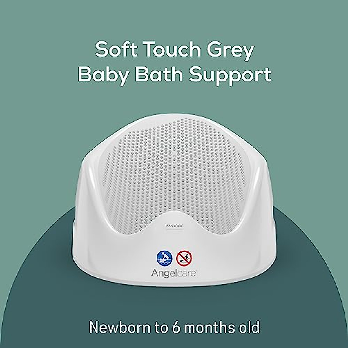 Angelcare - Baby Bath Support - Soft Touch Support - Water Level Indicator - Ideal for Babies Less Than 6 Months Old