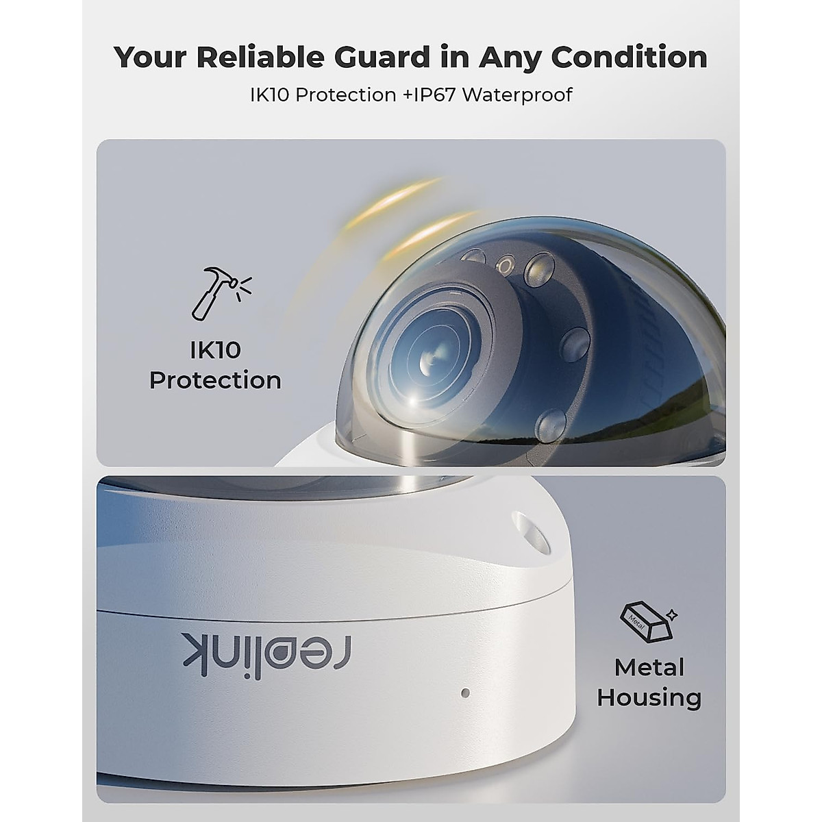 REOLINK 4K PoE Home Security Camera, IP Camera with 128 Degree, 2.8mm Lens, 5X Optical Zoom & IK10 Vandalproof for Outdoor Surveillance, Human/Vehicle/Pet Detection, No PT Supported, RLC-842A