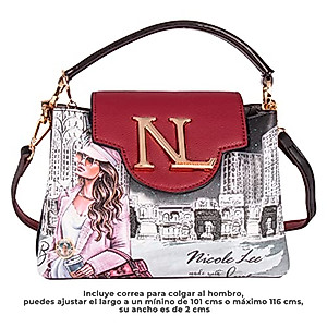Nicole Lee Crossbody Shoulder Evening Bag Women - Colorful Snake Printed Vegan Leather Messenger Bag Strap Clutch Small Fashion Print (Sara is Soft but Strong)