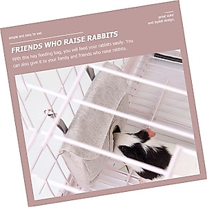 Ipetboom 2pcs Hay Bag Hanging Small Animal Hay Feeder for Guinea Pig, Rabbit, Hamster