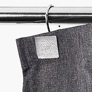 Crystal Shower Curtain Hooks Rings: Bling Glitter Sparkle Shiny Clear Diamond Decorative Shower Curtain Hooks - Luxury Fancy Glam Square Rhinestones Curtain Rings & Hangers for Bathroom - Set of 12