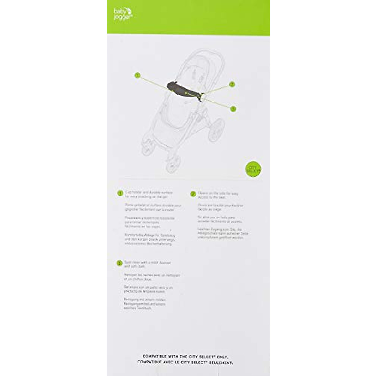 Baby Jogger Child Tray for City Select Stroller, Black