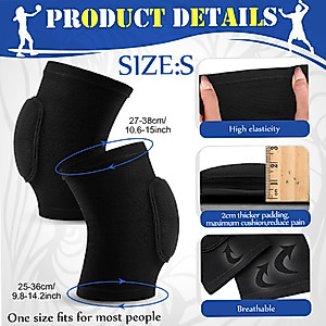 Yinder 4 Pcs Volleyball Accessories Include Volleyball Knee Pads Volleyball Arm Sleeves Volleyball Drawstring Bag Volleyball Softball Headbands for Women Volleyball Training Dance(Small,Black)