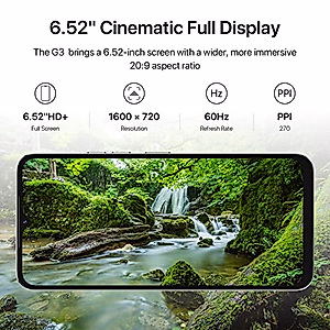 UMIDIGI Unlocked Smartphones G3, Android 13 Unlocked Smartphone, Dual Sim 4G LTE Mobile Phone, 7G(4G+3G)+64GB(1TBG Expandable), 6.52" HD+ Night Mode，5150mAh, GSM Unlocked Cell Phone