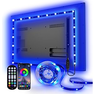 Daymeet LED TV Backlights, 9.8 ft USB Powered LED Lights for TV 32-60 inch RGB Color Changing LED Strip Lights TV Monitor Behind Lighting with Remote Music Sync Bluetooth APP Control