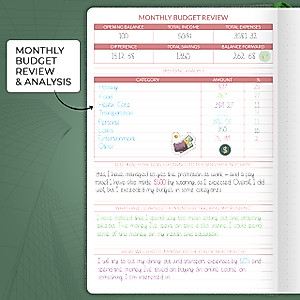 Skyline Budget Planner – Undated Monthly Budgeting Book & Money Expense Tracker – Financial Notebook to Track Personal & Household Finances – Simple Budget Journal – A5 Size, Hardcover (Dark Green)