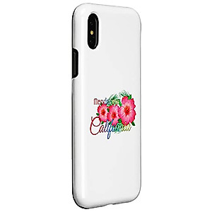 iPhone X/XS Mendocino California Tropical Flowers Family Vacation Case