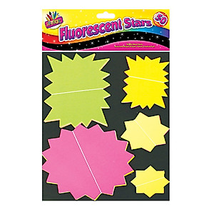 ARTBOX Fluorescent Stars - Assorted Colours (Pack of 50), 6221/48
