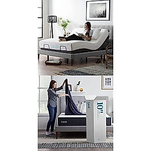 LUCID 10 Inch Memory Foam Medium-Plush - Gel Infusion – Hypoallergenic Bamboo Charcoal- Queen Size Mattress