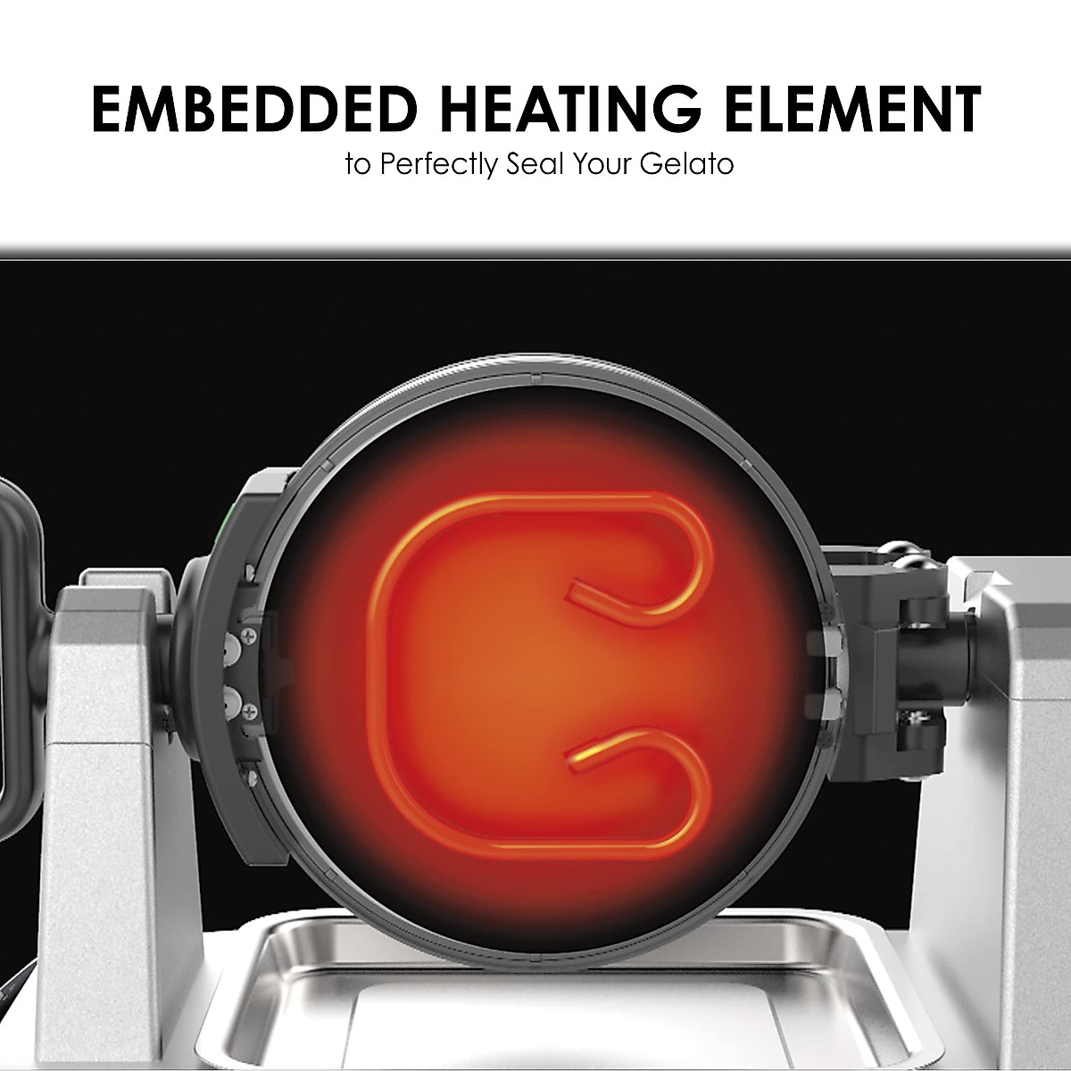 Waring Commercial WICSP180 Gelato Panini Press, 120V, 5-15 Phase plug