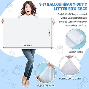 Yeaqee 200 Pcs Waste Drawer Liners Compatible with Litter-Robot Models, 9-11 Gallons Liner Bags Replacement Liner Bags Cat Litter Bags Compatible with Litter-Robot 3 and 4 for Cat Odors