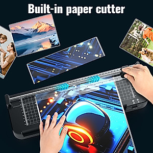 Laminator 13 Inch Wide with Laminating Sheets 50pcs, Hot and Cold Laminator Machine with Paper Trimmer, Thermal Laminator 11x17 for A3 A4 A5 A6 with Corner Rounder for Home Office School Use