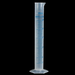 250ml Plastic Blue Line Graduated Cylinder Liquid Trial Tube Laboratory Test Tube