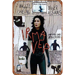 Irma Vep Funny Metal Tin Sign Vintage Black Wall Art Decoration Living Room Bathroom Kitchen Poster Decor 8 * 12 Inches