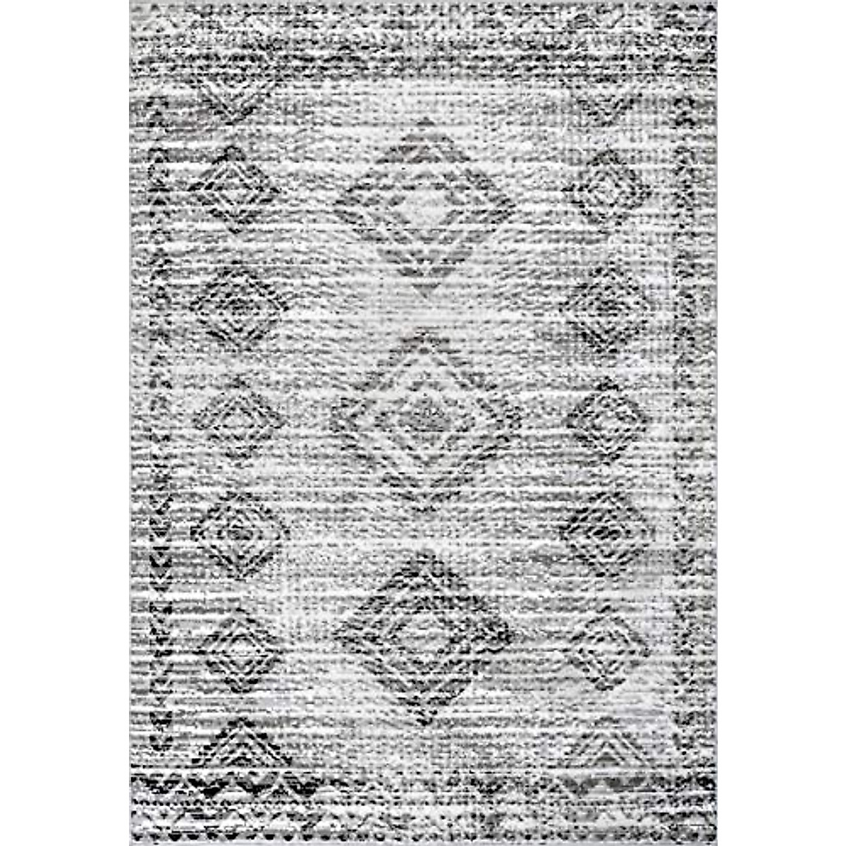 nuLOOM Adael Aztec Modern Distressed Area Rug, 3' x 5', Grey