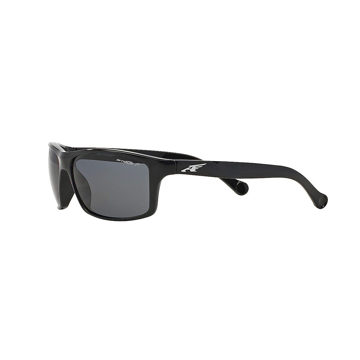 Arnette AN4207 Boiler Rectangular Sunglasses, Black/Grey Polarized, 61 mm