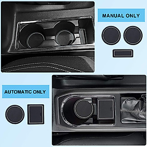 JKCOVER Premium Custom Liner Mat Accessories Compatible with Toyota Tacoma 2016 2017 2018 2019 2020 2021 2022 2023, Cup Holder, Door Pocket and Center Console Inserts 19 Pcs (Double Cab, Gray Trim)