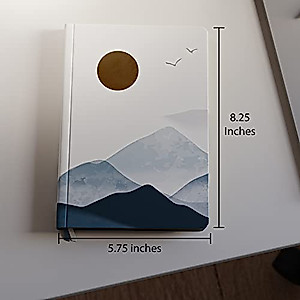 A5 Dot Grid Notebook 160GSM with Unique Watercolor Backgrounds on Every Page, 157 Numbered Pages, Key and Contents Included, Hardcover Thick Journal, Lay-Flat Design, 8.25 x 5.75 inches