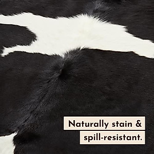 Hillyard Cowhide Rug Premium Black and White Real Handcrafted Grade A Natural Cowhide Rug - Sustainably Sourced and Lasts Longer Black and White Extra Large Cut - 7.5 x 6.5 ft