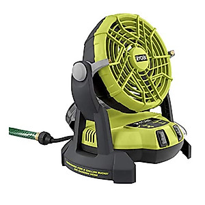 RYOBI 18-Volt ONE 2-Speed Bucket Top Misting Fan (Tool Only)