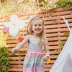 Tawecrew Glitter Star Moon Headband, Star Wand,Party Hair Hoop for Women Girls