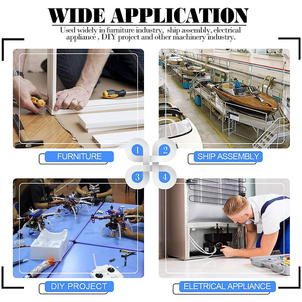 Glarks 450Pcs M3/M4/M5/M6/M8 Allen Head Socket Set Screw, 12.9 Class Black Alloy Steel Internal Hex Drive Grub Screw Assortment Kit