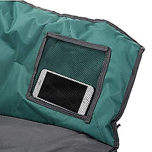 ARROWHEAD OUTDOOR Oversized Heavy-Duty Club Folding Camping Chair w/External Pocket, Cup Holder, Portable, Padded, Moon, Round, Saucer, Supports 330lbs, Carrying Bag, USA-Based Support