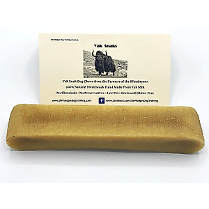 Yak Snak Dog Chews - All Natural Hard Cheese Himalayan Dog Treats - Long Lasting Dog Chews, Made from Yak Milk, Small, Medium. Large & Extra Large Sizes (XXL 1-Pack)