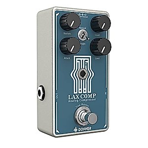 Donner Compressor Guitar Pedal, Lax Comp Compressor Pedal for Electric Guitar and Bass, Classic Peak Limiter Style Compressor with 2 Band EQ Boost Effect Pure Analog True Bypass