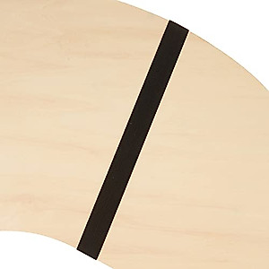 32" Portable Curved Shape Light Wood Lap Desk by Trademark Innovations