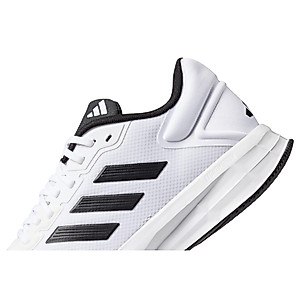 adidas Men's Duramo 10 Running Shoe, White/Black/White, 9
