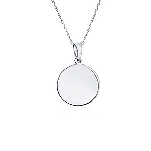 Personalize Religious Round Disc Medal Guardian Sistine Angel Cherub Pendant Necklace For Women For Teen .925 Sterling Silver Engrave IT