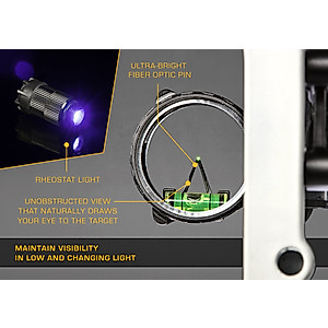 Trophy Ridge Alpha React 1 Pin Sight .019, Black