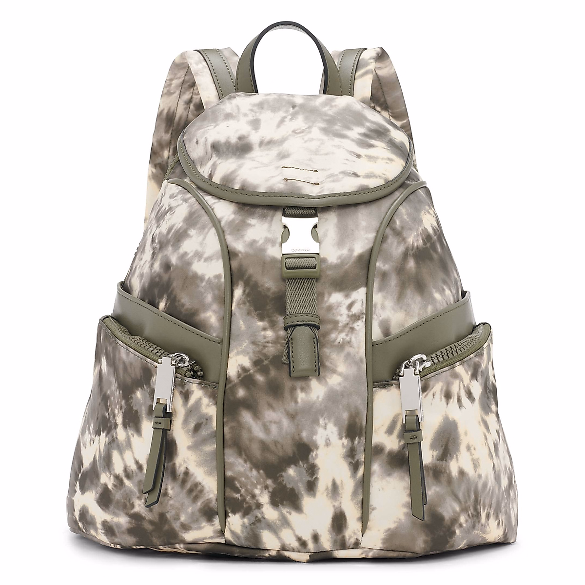 Calvin Klein Women's Shay Organizational Backpack, Dusty Olive, One Size