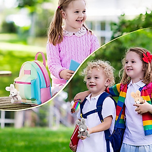 Zomiboo 12 Pcs Valentine Bear Animal Plush Toys 4 Inch Santa Hat Soft Cute Bear Dolls Sleeping and Playing Stuffed Toys Gifts for Xmas DIY Baby Shower Party(Pink, Apricot, Gray, White, Rabbit)