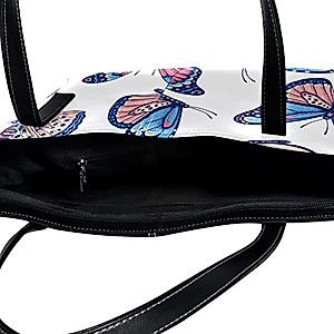 Tote Bag Women Satchel Bag Handbag Stylish Tote Handbag for Women Hobo Bag Fashion Crossbody Bag, Vintage Pattern Butterfly