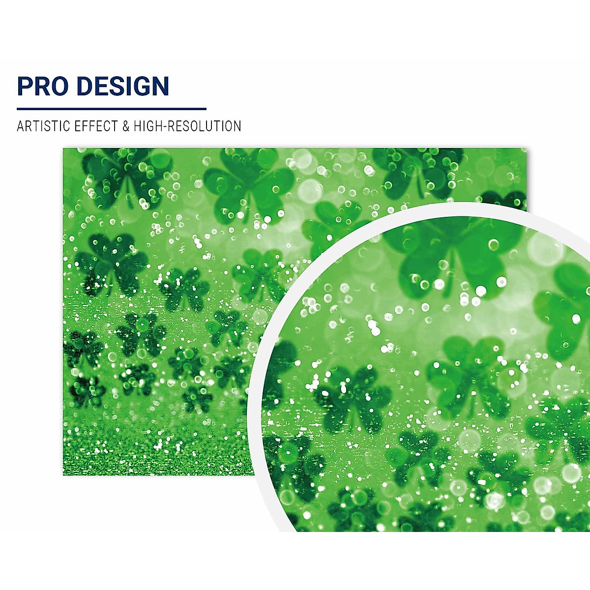 Allenjoy 7x5ft Happy St. Patrick's Day Backdrop Spring Bokeh Sequins Lucky Green Shamrock Photography Background for Children Family Irish Festival Celebration Party Decor Banner Photo Booth Props