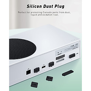 ZAONOOL Dust Filter Set for Xbox Series S Console - Include 7 Silicone Dust Protector and 4 PVC Mesh Filter Covers