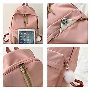 taimowei Kawaii Middle School Cute Bookback Large Capacity College Aesthetic Backpack for Teen Girls (Orange)