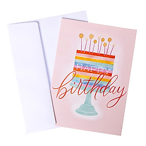 Graphique Birthday Assorted Cards | Pack of 20 Blank Cards with Envelopes | Family and Friends | 4 Assorted Designs with Holographic Foil Accents | Boxed Set for Personalized Notes | 4.25" x 6"