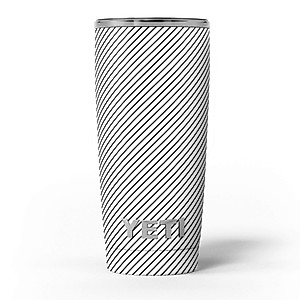 Design Skinz Slate Black Slanted Lines with Translucent Backing - Skin Decal Vinyl Wrap Kit Compatible with The Yeti Rambler Cooler Tumbler Cups