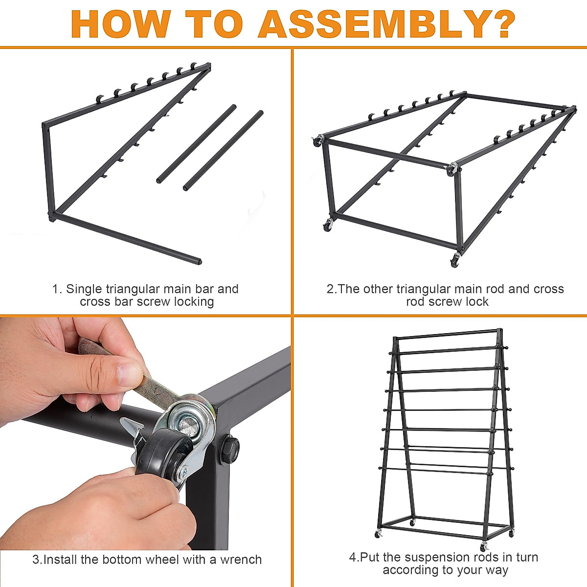 ikare Ribbon Organizer,Ribbon Holder,15 Tier Ribbon Holder Organizer Rack,Double-Sided Gift Wrapping Craft Ribbon Storage Shelf for Craft Room Cake Shop Flower Store