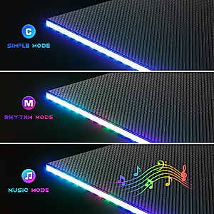 FEZIBO L Shaped Gaming Desk with LED Lighting, Computer Corner Desk PC Writing Table Gamer Workstation for Home Office, Black