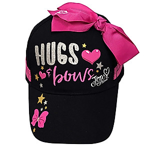 Nickelodeon JoJo Siwa Hugs Bow Girls Baseball Cap Hat, Age 4-7 Black/Pink