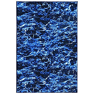 Garland Rug Mossy Oak Elements Aqua Camouflage 6 Ft. X 9 Ft. Area Rug Ideal for Living Rooms & Hallways, Stylish & Durable for High-Traffic Areas