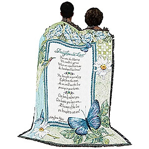 Pure Country Weavers Daughter-in-Law - Poem Blanket by Audrey Jean Roberts - Gift Tapestry Throw Woven from Cotton - Made in The USA (72x54)