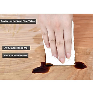 Rally Home Goods Indoor Outdoor Heavy Duty Premium Crystal Clear Vinyl Rectangular Tablecloth, Waterproof Wipeable Plastic Protector Cover for Tables 55 x 72 Inch, Seats 4-6