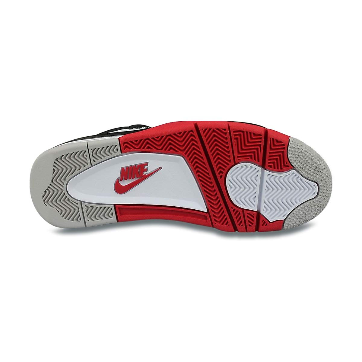 Nike Men's Air Jordan 4 Retro Fire Red 2020", White/Fire Red/Black/Tech Grey, 9