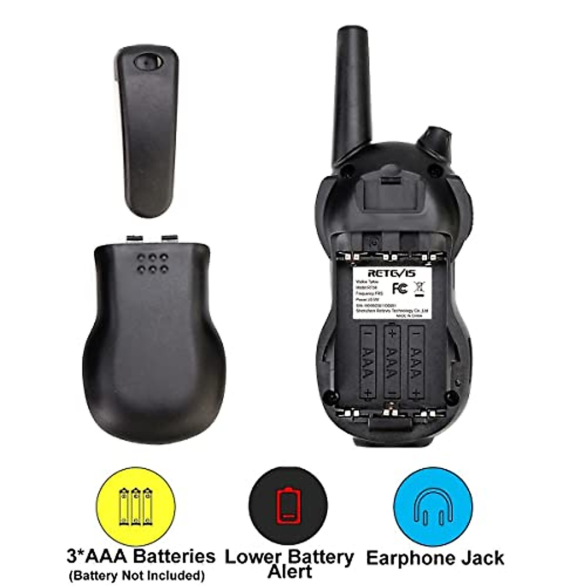 Retevis RT38 Walkie Talkies for Kids 2 Pack,Toy Walkie Talkie with 22 CH VOX USB Port Flashlight,Toy Walkie Talkie for 5-13 Boys Girls Outdoor Camping Games Indoor(Red)