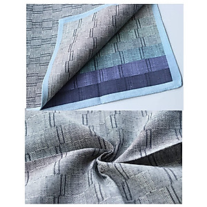 Mens Luxury 100% Cotton Handkerchiefs Plaid 3PCS